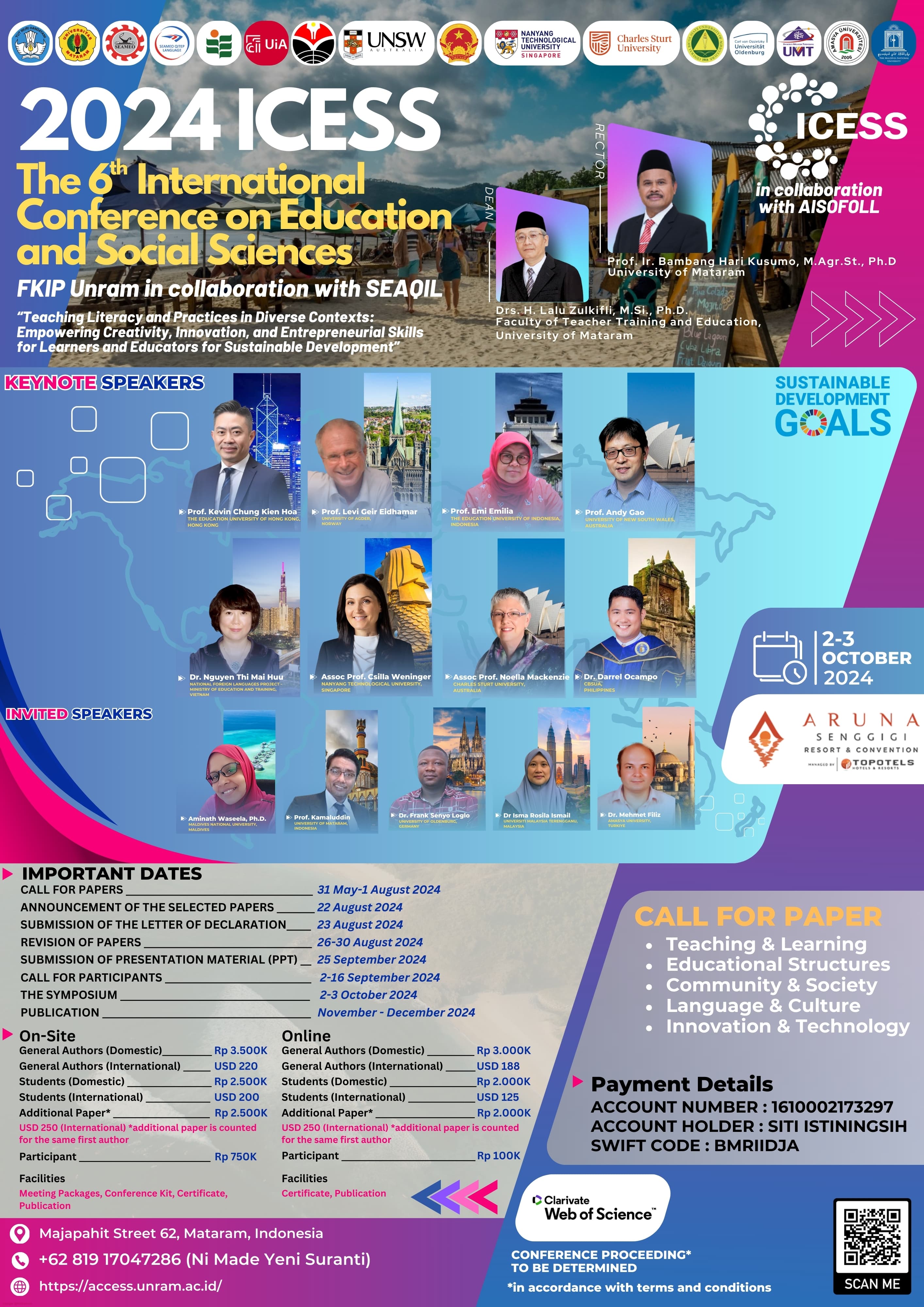 International Conference on Education and Social Science (ICESS) (2-3 October 2024): Overview ...
